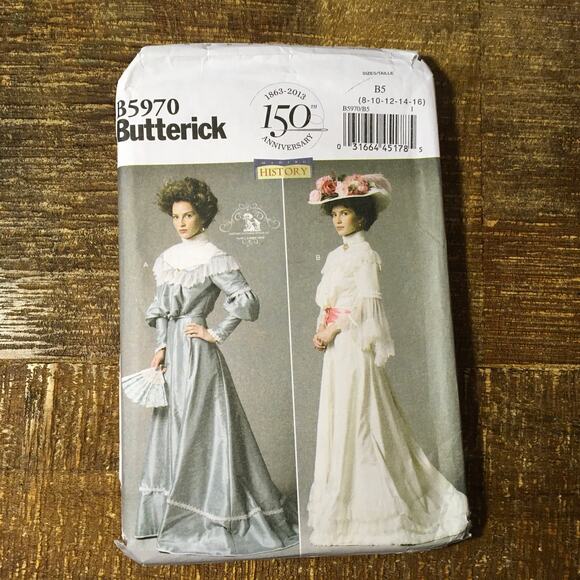 Butterick | Office | Butterick Sewing Pattern B597 Historical Costume ...